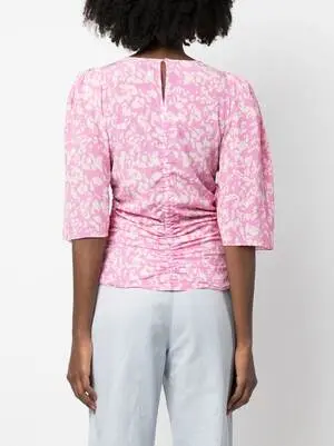 Isabel Marant Étoile Lidiane Ruched Blouse - Pink