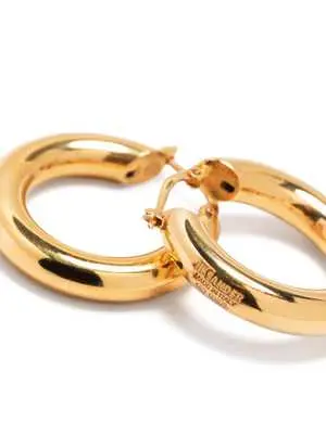 JIL SANDER Medium Hoop Earrings - Gold