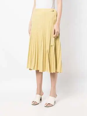 3.1 Phillip Lim Pleated Wool-blend Midi Skirt