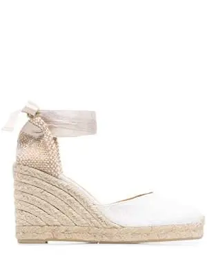 CastaÑer 90mm Carina Wedge Espadrilles - Neutrals