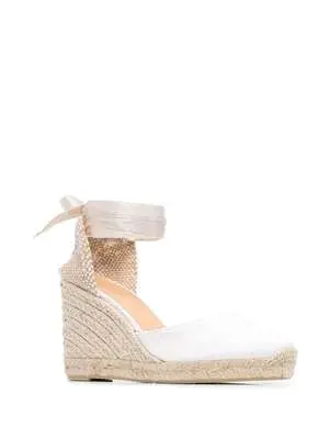 CastaÑer 90mm Carina Wedge Espadrilles - Neutrals