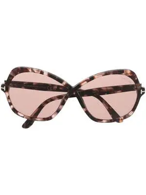 TOM FORD Tortoiseshell Oversize Sunglasses