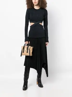 3.1 Phillip Lim Lurex Cut-out Knitted Top