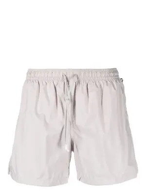 Fedeli Drawstring-waist Swim Shorts - Neutrals
