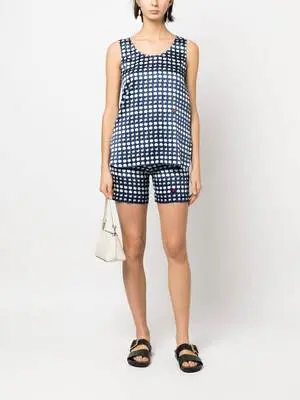 Kiton Polka-dot Silk Top