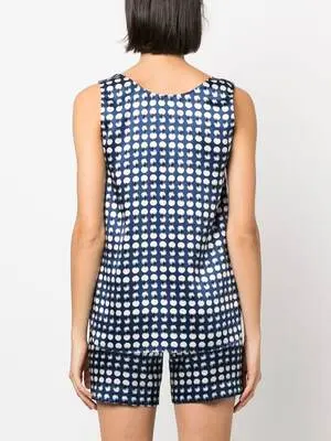 Kiton Polka-dot Silk Top