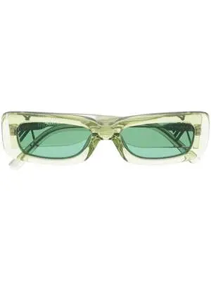 Linda Farrow Rectangle Frame Sunglasses - Green