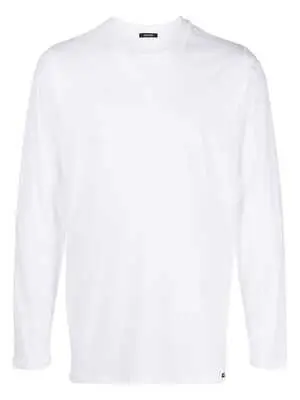 TOM FORD Logo-patch Detail Long-sleeved T-shirt - White