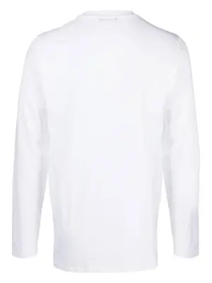 TOM FORD Logo-patch Detail Long-sleeved T-shirt - White