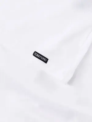 TOM FORD Logo-patch Detail Long-sleeved T-shirt - White