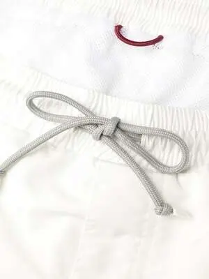 Brunello Cucinelli Logo Embroidered Swim Shorts