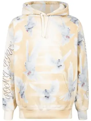 Supreme Doves Graphic-print Hoodie - Neutrals
