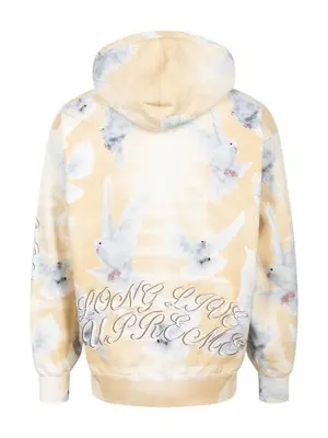Supreme Doves Graphic-print Hoodie - Neutrals