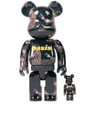 MEDICOM TOY X Oasis Knebworth 1996 Noel Gallagher Be@rbrick 100% And 400% Figure Set - Black