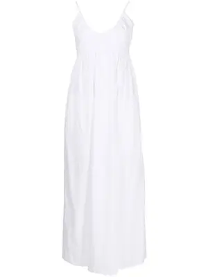 BIRD & KNOLL Ruffled Cotton Maxi Dress