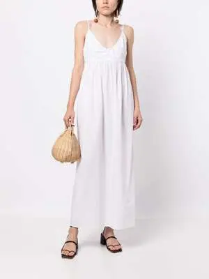 BIRD & KNOLL Ruffled Cotton Maxi Dress