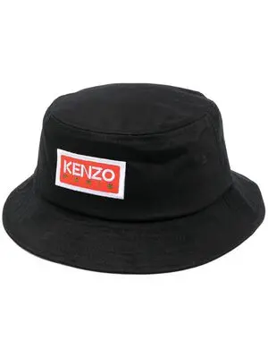 Kenzo Embroidered Logo Bucket Hat - Black