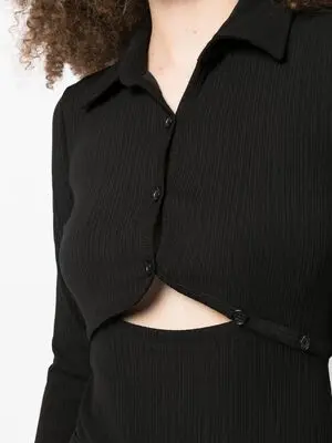 Helmut Lang Cut-out Button-up Top