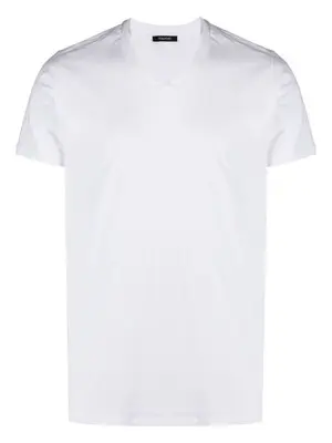 TOM FORD V-neck Short-sleeved T-shirt - White