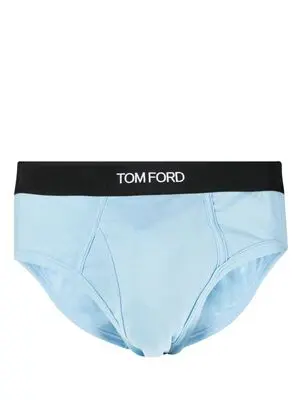 TOM FORD Logo-waist Boxer Briefs - Blue