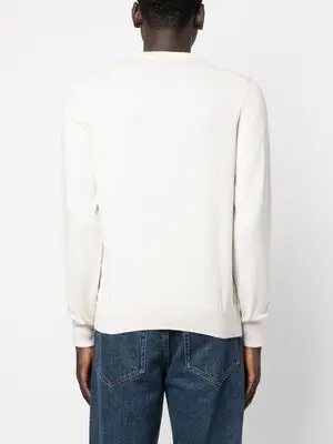 A.p.c. Logo-embroidered Cotton Sweater