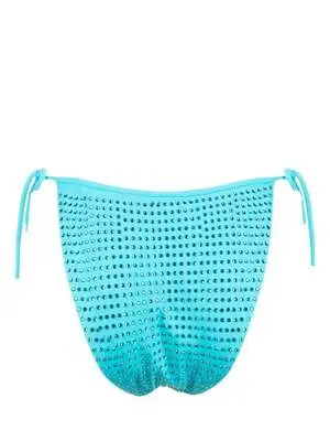 SELF-PORTRAIT Crystal-embellished Bikini Bottom