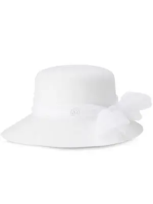 MAISON MICHEL Kendall Cloche Hat - White