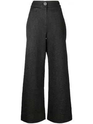Shiatzy Chen Textured Wide Leg Trousers - White