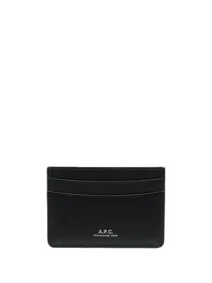 A.p.c. André Embossed Logo Cardholder - Black