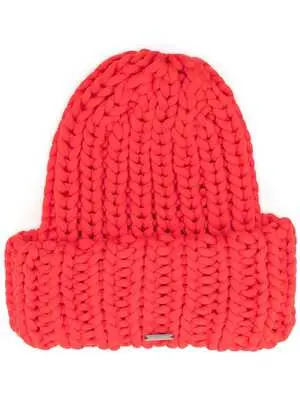 Dsquared2 Ribbed-knit Beanie Hat - Orange
