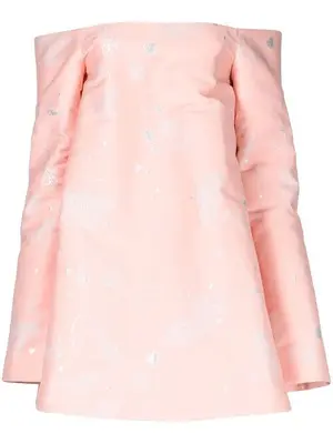 MACGRAW Virtuoso Jacquard Mini Dress - Pink