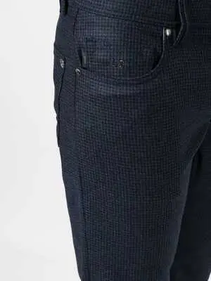 TRAMAROSSA Checked Straight-leg Trousers - Blue