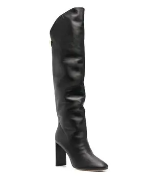 MAISON SKORPIOS 100mm Clip-fastening Long Boots - Black