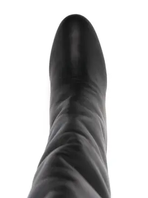 MAISON SKORPIOS 100mm Clip-fastening Long Boots - Black