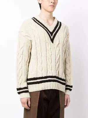 Visvim Cable-knit V-neck Jumper