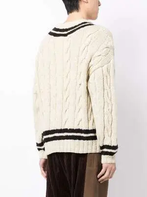 Visvim Cable-knit V-neck Jumper