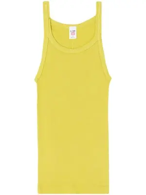 RE/DONE Fine-rib Cotton Tank Top - Yellow