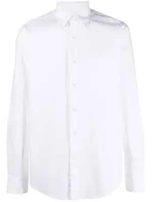 ORIAN Long Sleeve Cotton Shirt - White