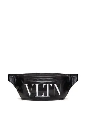 Valentino Garavani Vltn Leather Belt Bag - Black