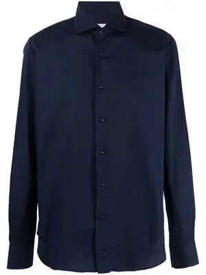 ORIAN Long-sleeve Button-up Shirt - Blue
