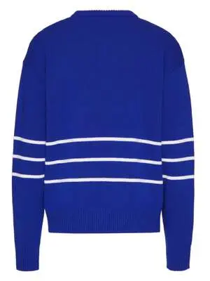 Valentino Garavani Logo-intarsia Crew-neck Jumper