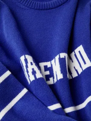 Valentino Garavani Logo-intarsia Crew-neck Jumper