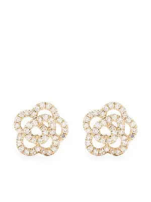 Ef Collection 14kt Yellow Diamond Stud Earrings - Gold