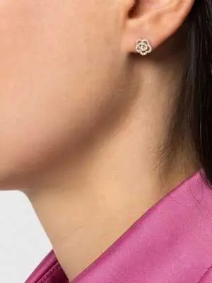 Ef Collection 14kt Yellow Diamond Stud Earrings