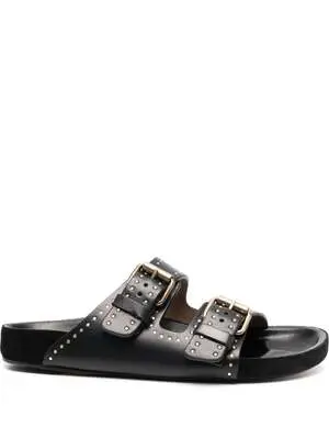 Isabel Marant Étoile Lennyo Studded Leather Sandals - Black