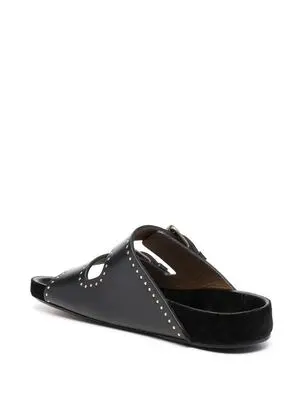 Isabel Marant Étoile Lennyo Studded Leather Sandals - Black