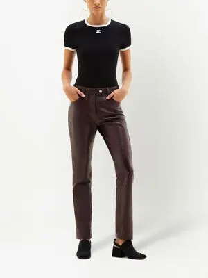 COURREGES Bumpy Contrast T-shirt - Black