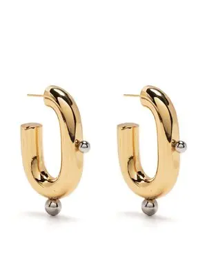 Rabanne Xl Link Hoop Earrings - Gold