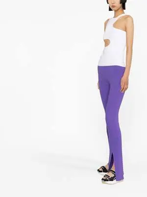 Remain Birger Christensen Front Slit Knit Trousers - Purple