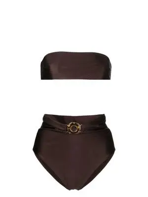 Zimmermann Tiggy Strapless Bikini - Brown
